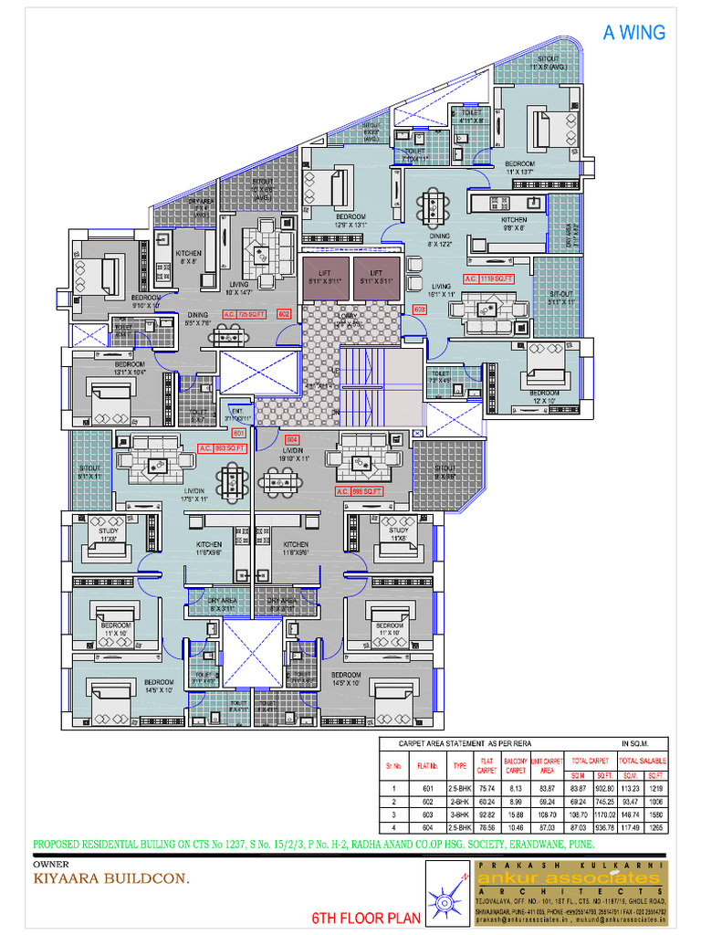 A Wing 6th Floor Flat No 601 To 604 | PDF
