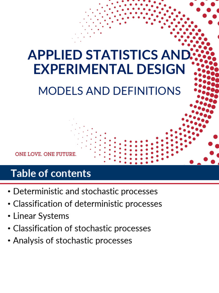 Applied Statistics: Models & Definitions | PDF | Stationary Process ...