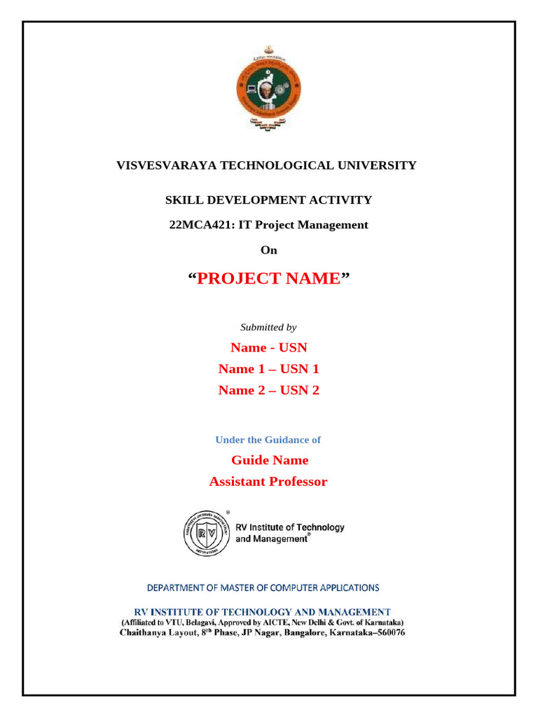 ITPM SDA Front Page | PDF