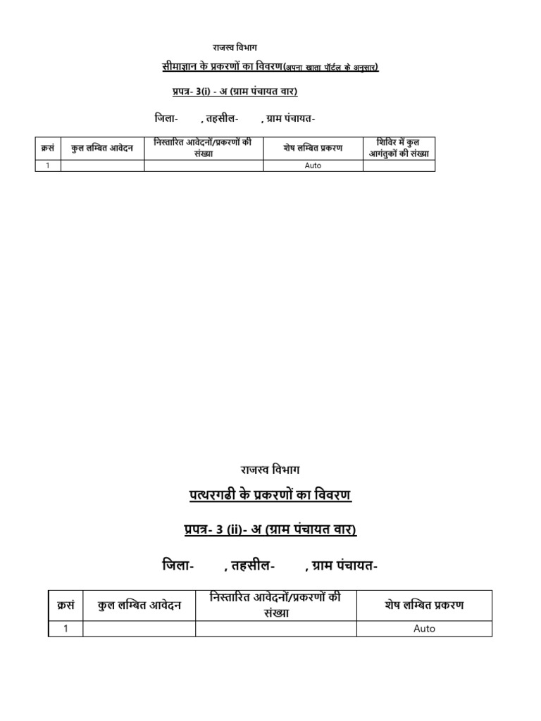 #GP Wise Formats | PDF