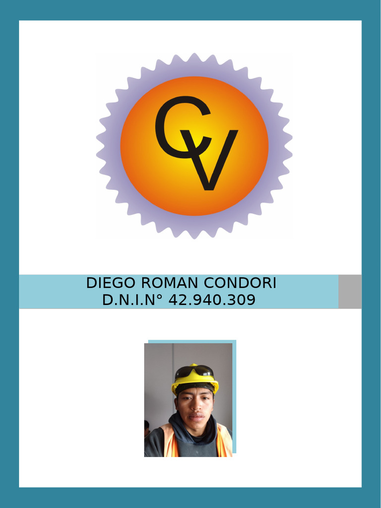CV Amarilo Diego Roman Condori | PDF