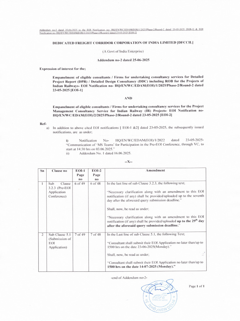 Addendum No 2 Dated 25 06 2025 JZG1 | PDF