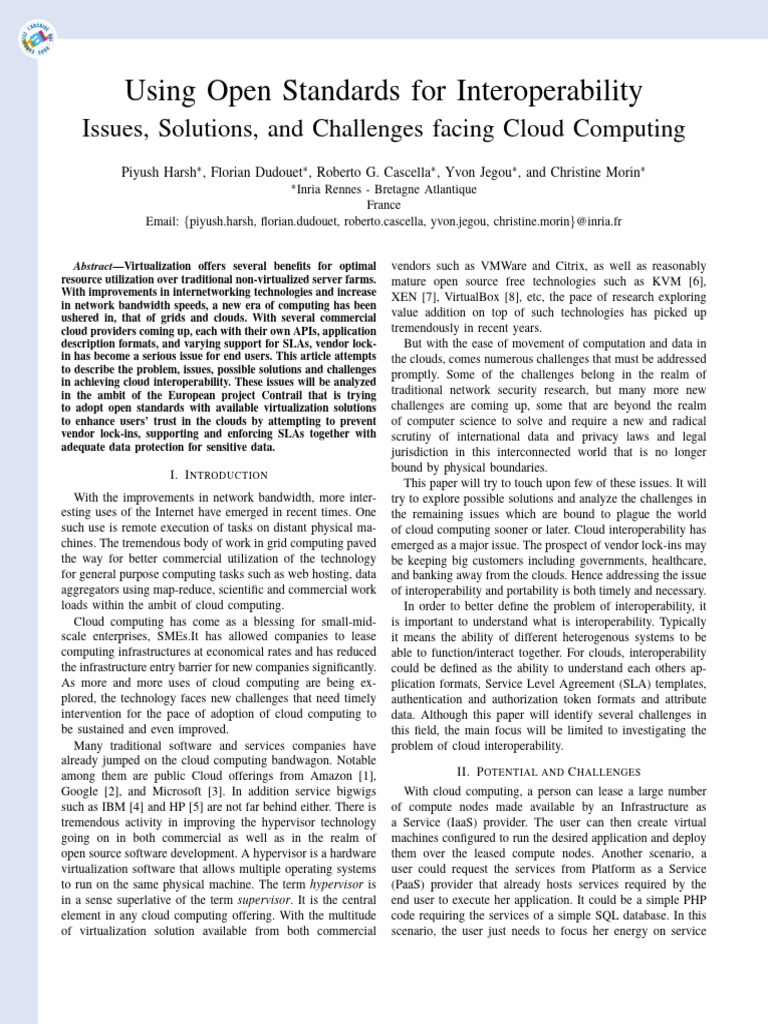 Contrail VEP Interoperability | PDF | Cloud Computing | Interoperability