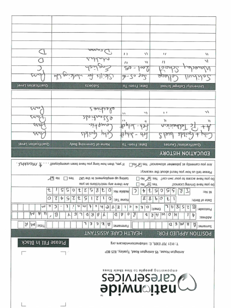 Applicaton Form and Pack | PDF