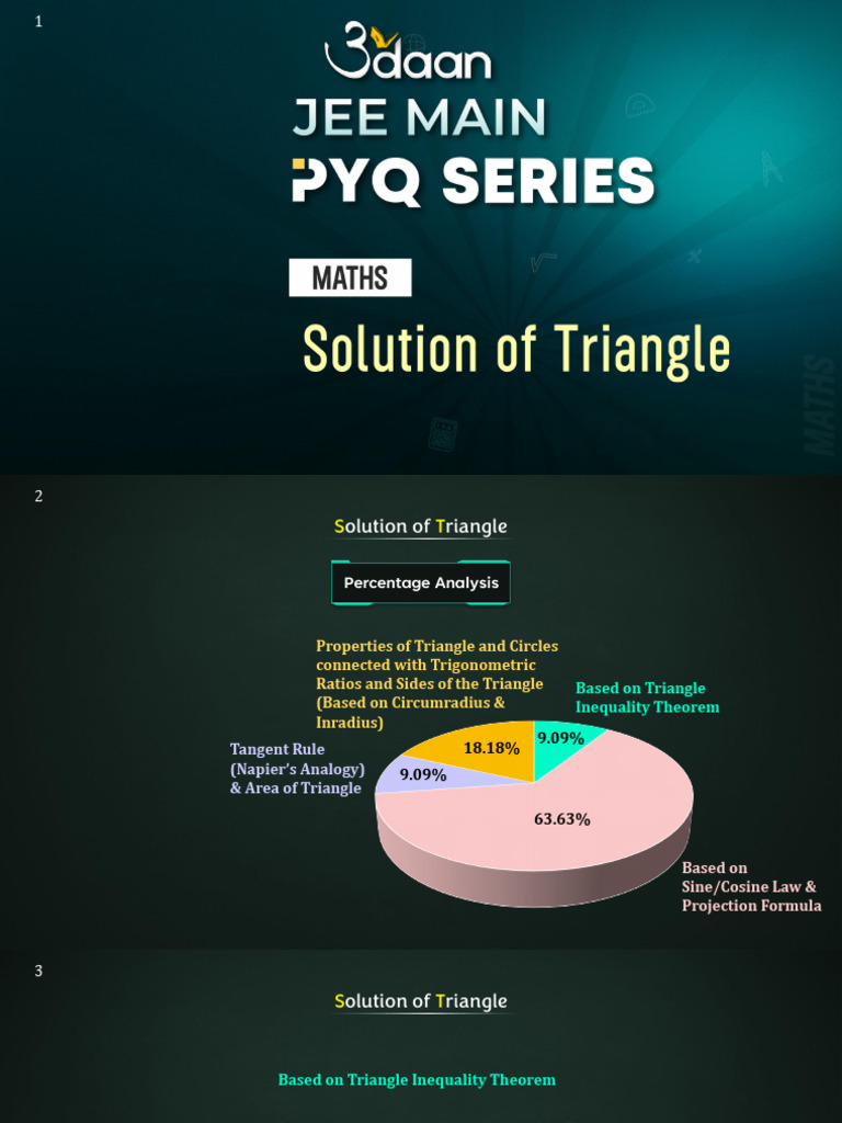 Solution of Triangle (SOT) PYQ | PDF | Trigonometric Functions | Triangle
