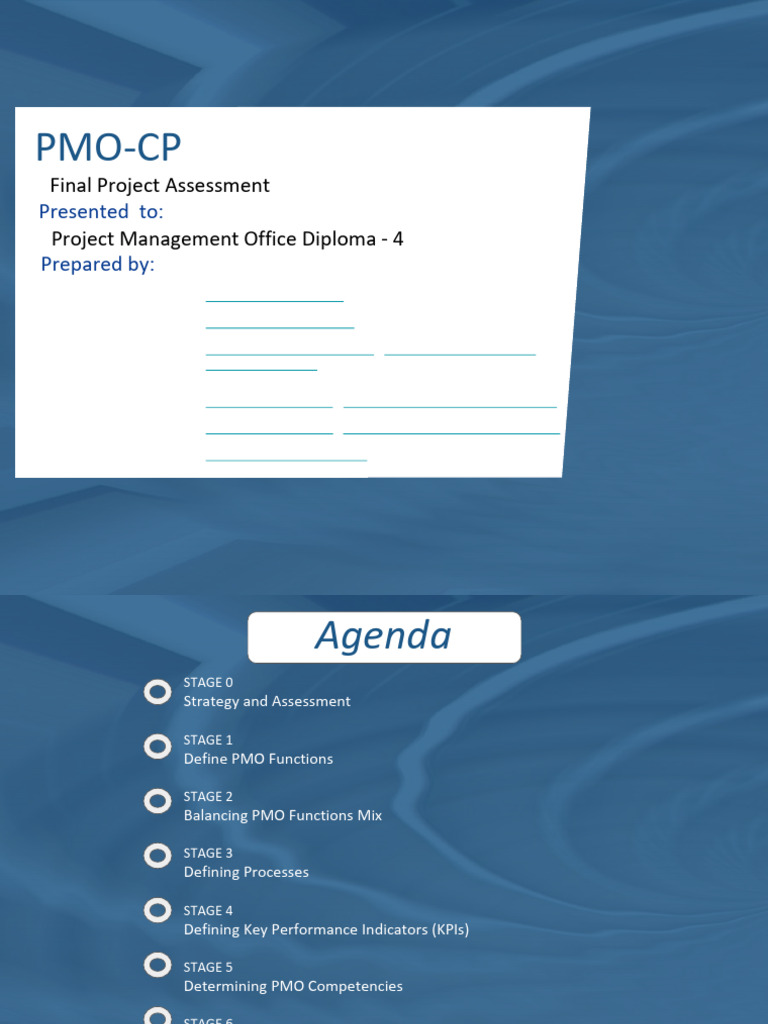 Pmo-Cp: Final Project Assessment Project Management Office Diploma - 4 ...