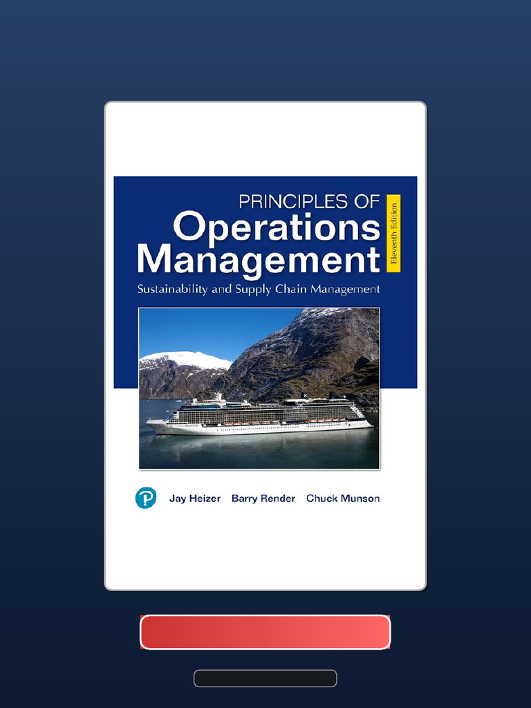Principles of Operations Management and Sustainability Supply Chain ...