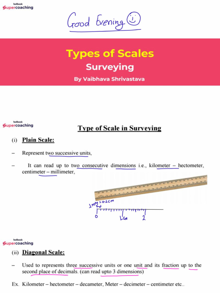 Scales in Surveying & Shrunk Scale - 02 1726497846 | PDF