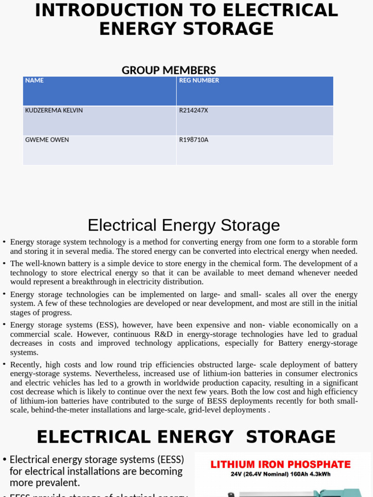 Introduction To Electrical Energy Storage | PDF | Energy Storage | Anode