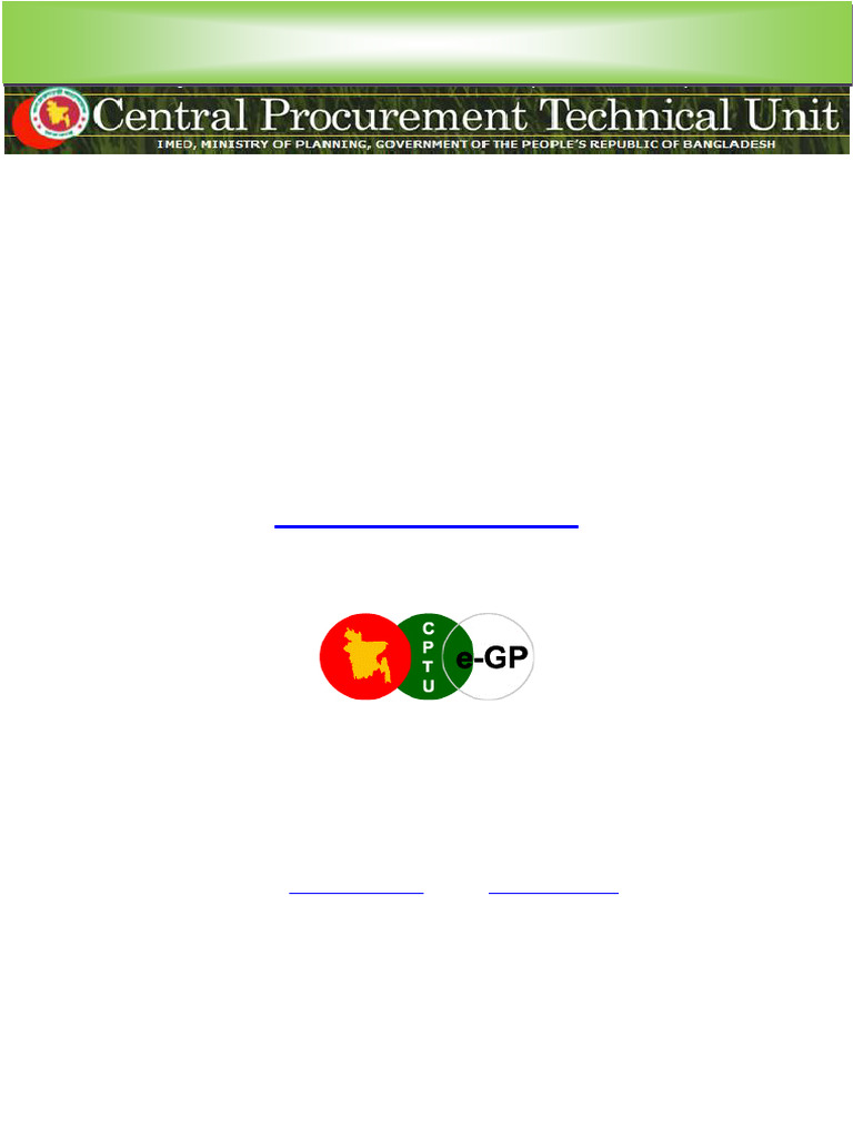 e-GP System Manual for C&AG Admin | PDF | Password | Login