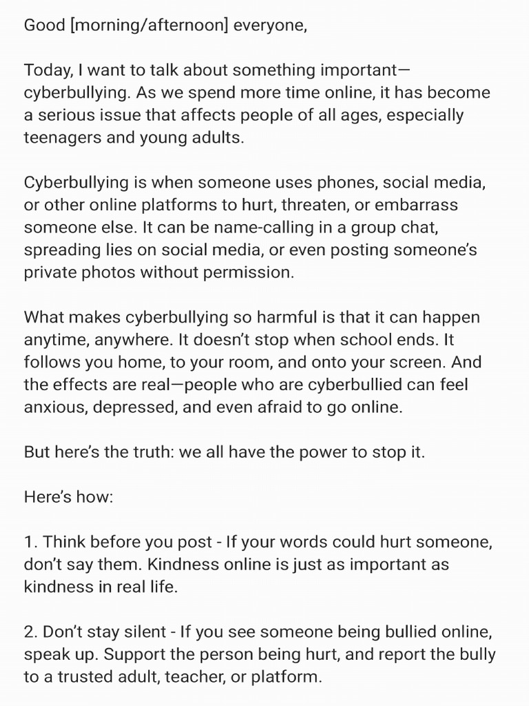 Speech English | PDF