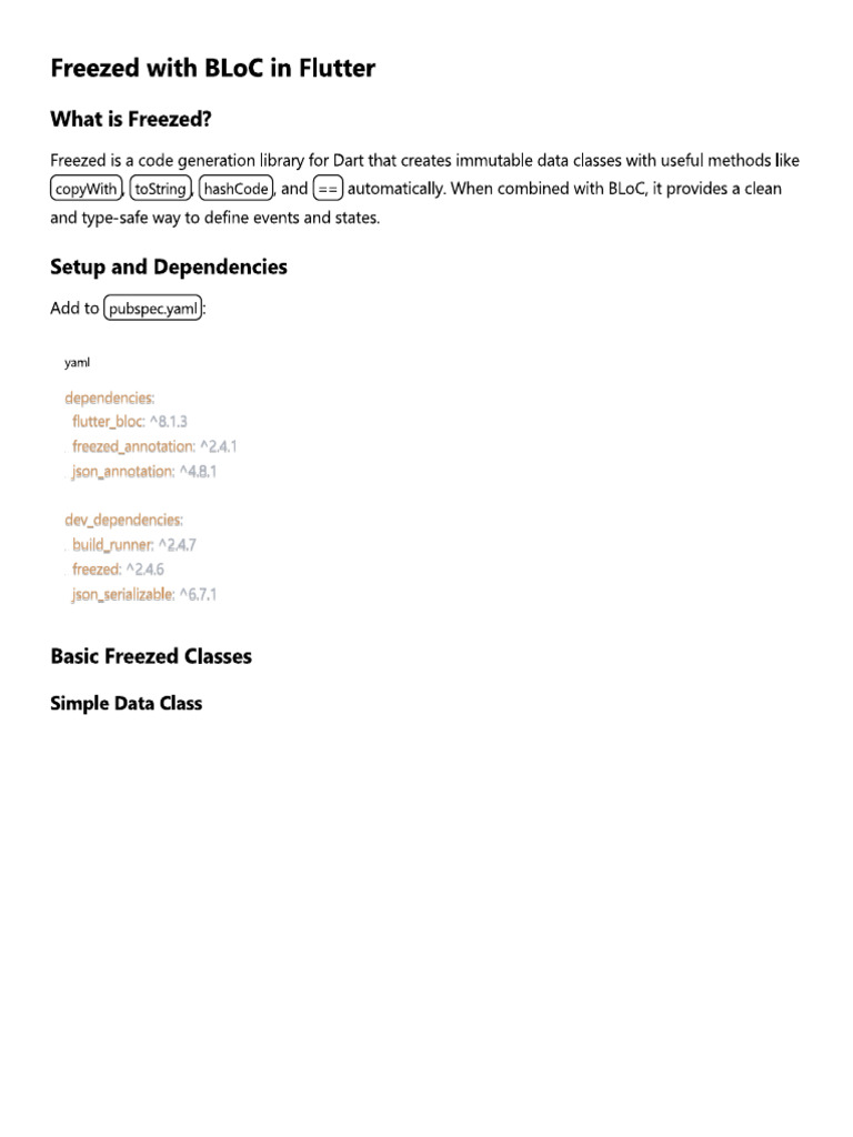 Flutter Freezed | PDF