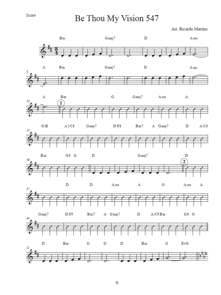 Be Thou My Vision 547 - Score | PDF