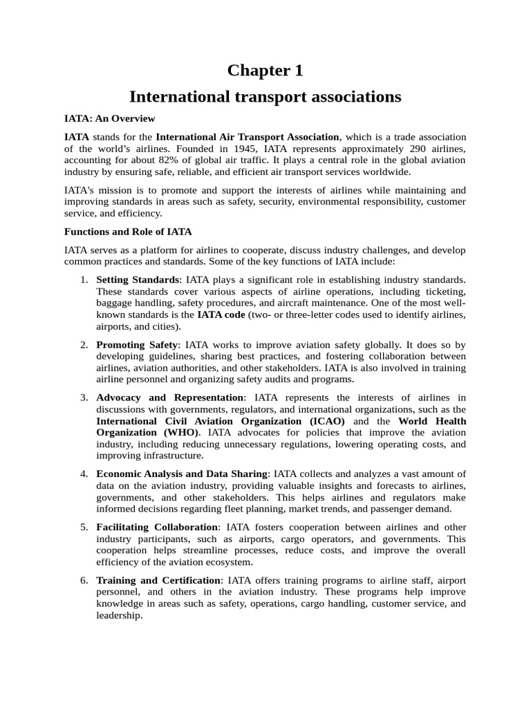 IATA and UFTAA: Key Aviation Insights | PDF | Air Traffic Control ...