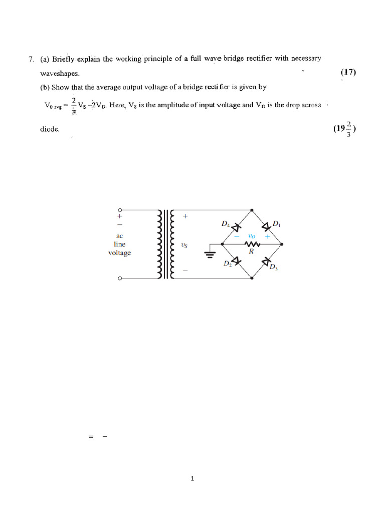 1.4.1 Full Wave Rectifier | PDF | Rectifier | Diode