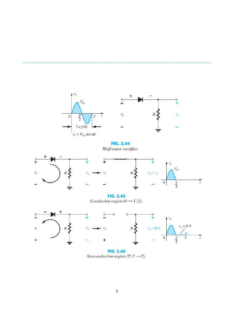 Problem1.3.1 (Output Waveshape of Diode Circuits) | PDF | Rectifier | Diode