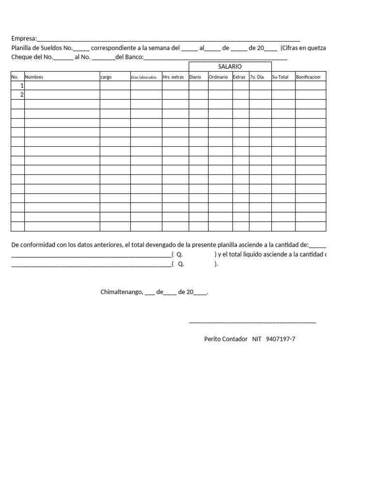 FORMATO De. Planilla, Compras y Ventas 1 | PDF | Economias | Business