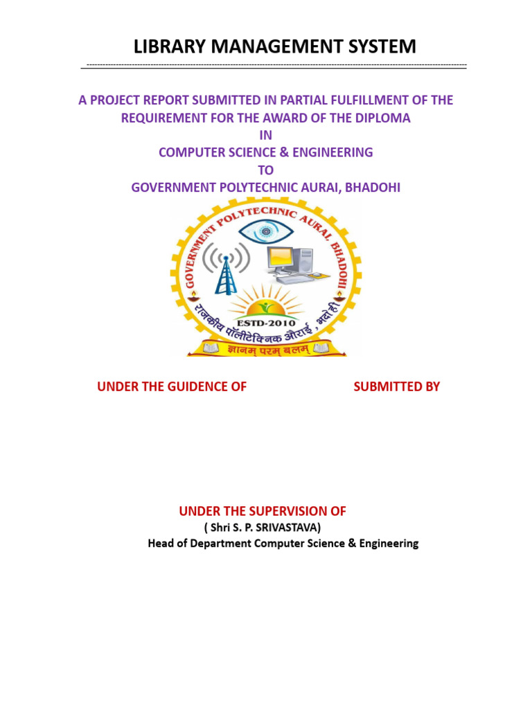 Library Management System Final Report | PDF | Html Element | My Sql