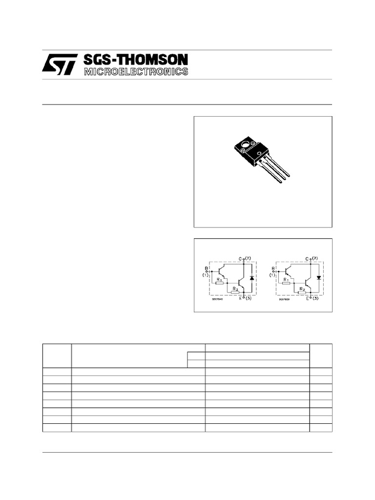 Darlington Transistor Bdw93cfi Isowat220 THT ST Microelectronic Datasheet | PDF | Bipolar ...
