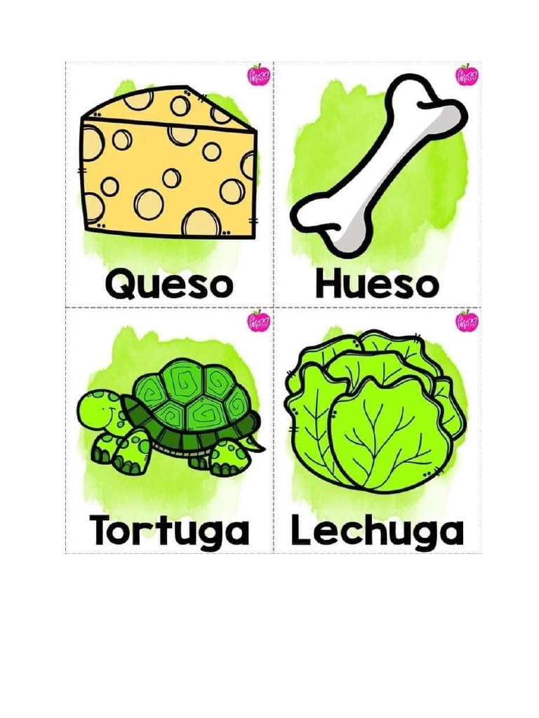 Tarjetas de Sustantivos | PDF