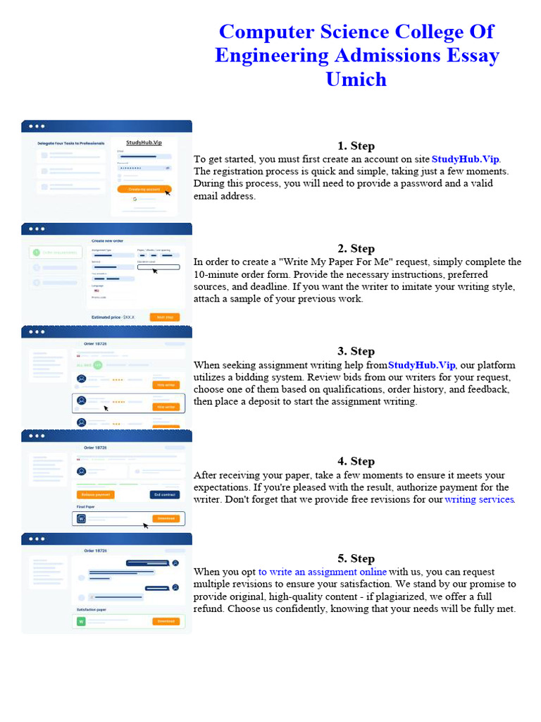Computer Science College of Engineering Admissions Essay Umich | PDF ...
