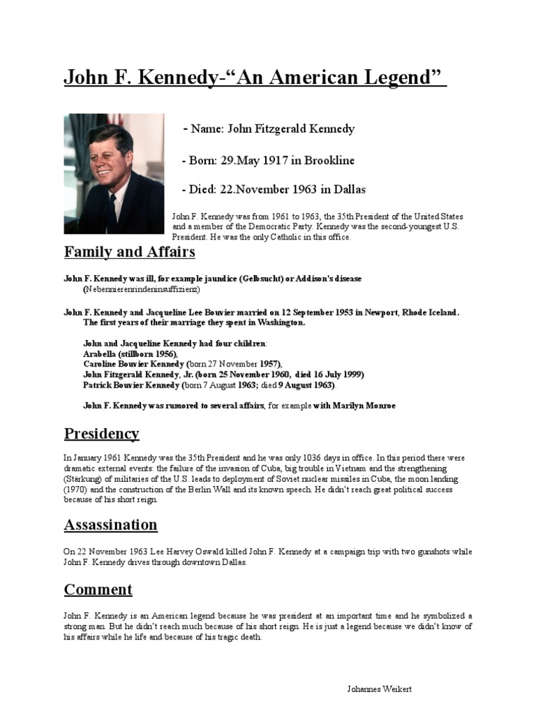John F. Kennedy: Life and Legacy | PDF