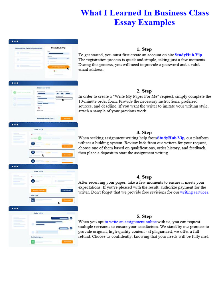 What I Learned in Business Class Essay Examples | PDF | Periodic Table ...