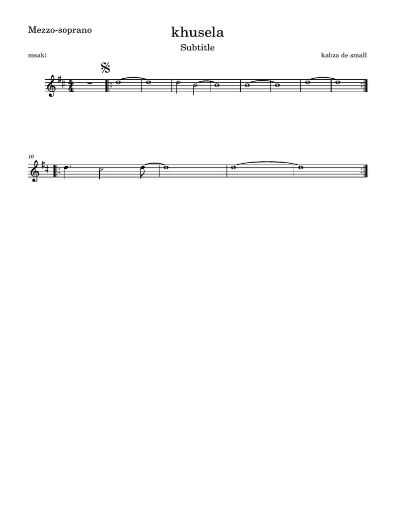 Khusela Mezzo Soprano | PDF