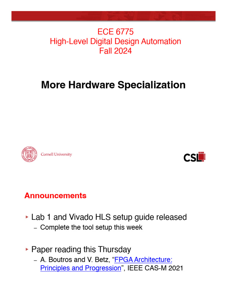 Lecture03 - High-Level Digital Design Automation | PDF | Computing | Computer Engineering