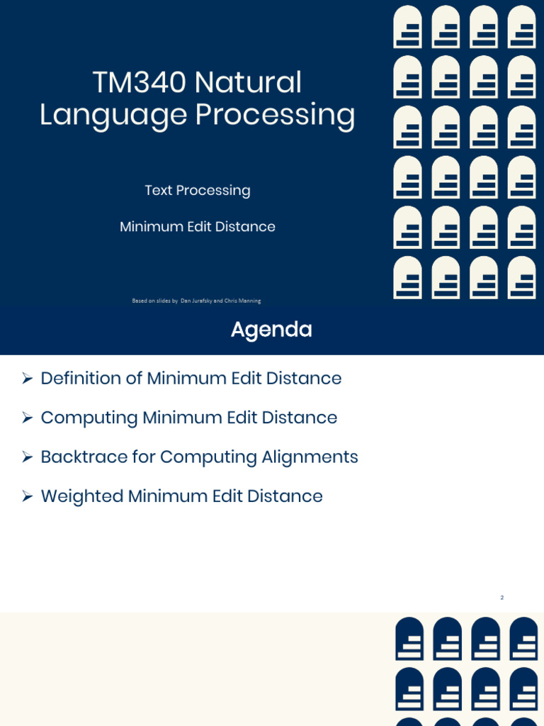 03 Text Processing - Minimum Edit Distance | PDF | Dynamic Programming | Algorithms