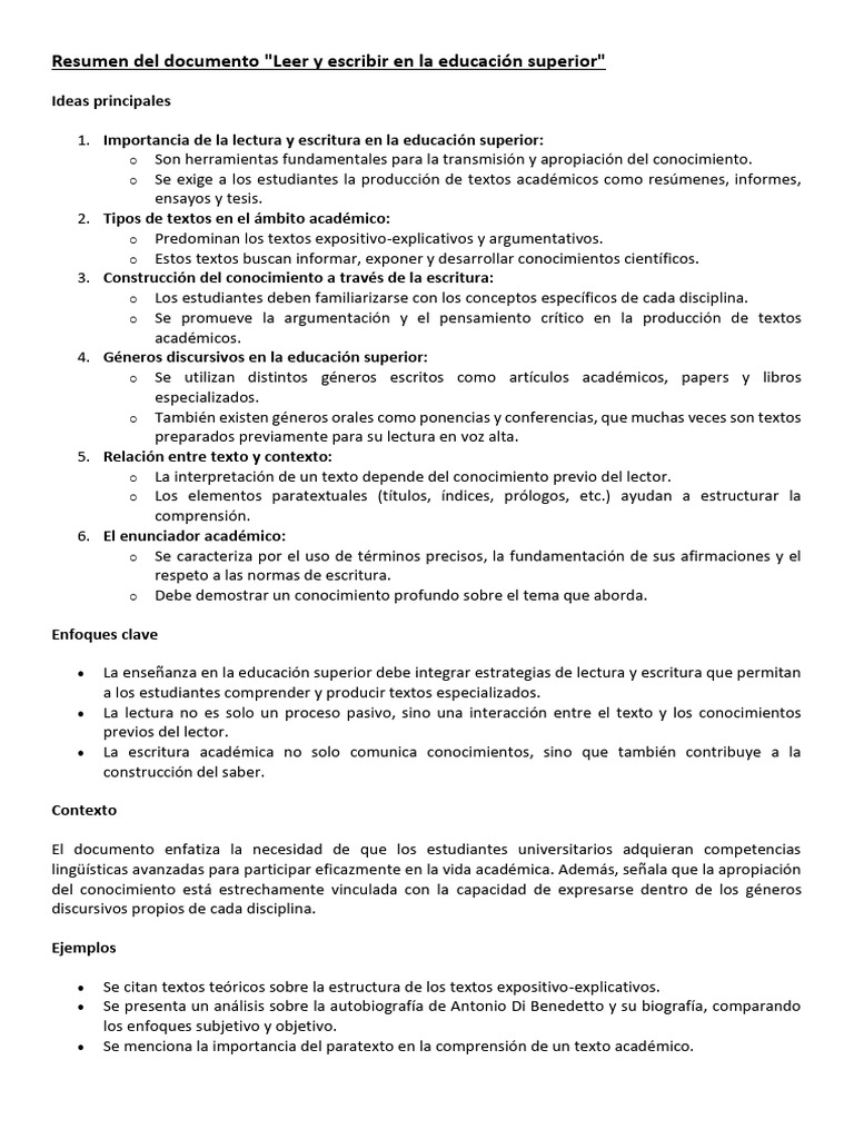 Resumen de Textos para Mejorar La Escritura | PDF | Puntuación | Teoría ...