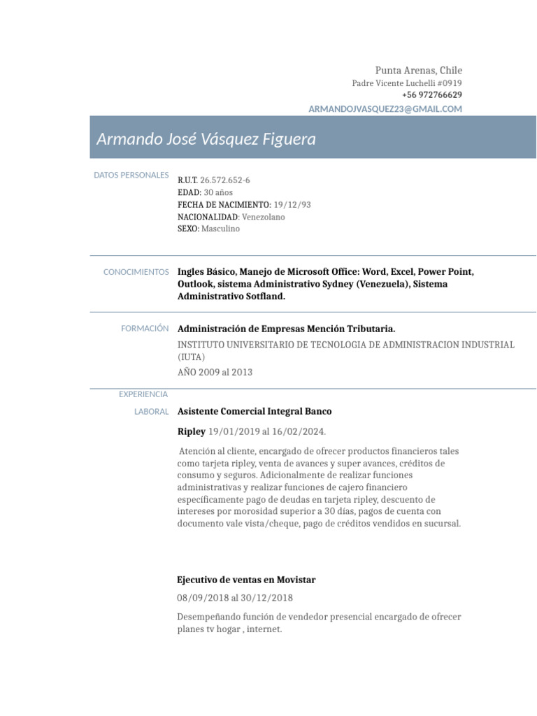 Curriculum Armando 2024 | PDF