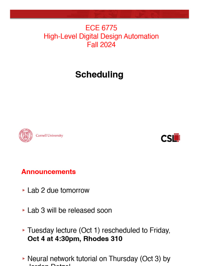 Lecture10 - High-Level Digital Design Automation | PDF | Implementation | Computer Programming