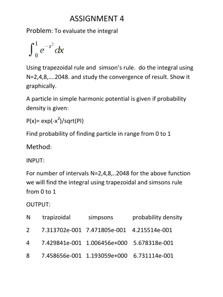 Assignment 4 | PDF | Integral | Function (Mathematics)