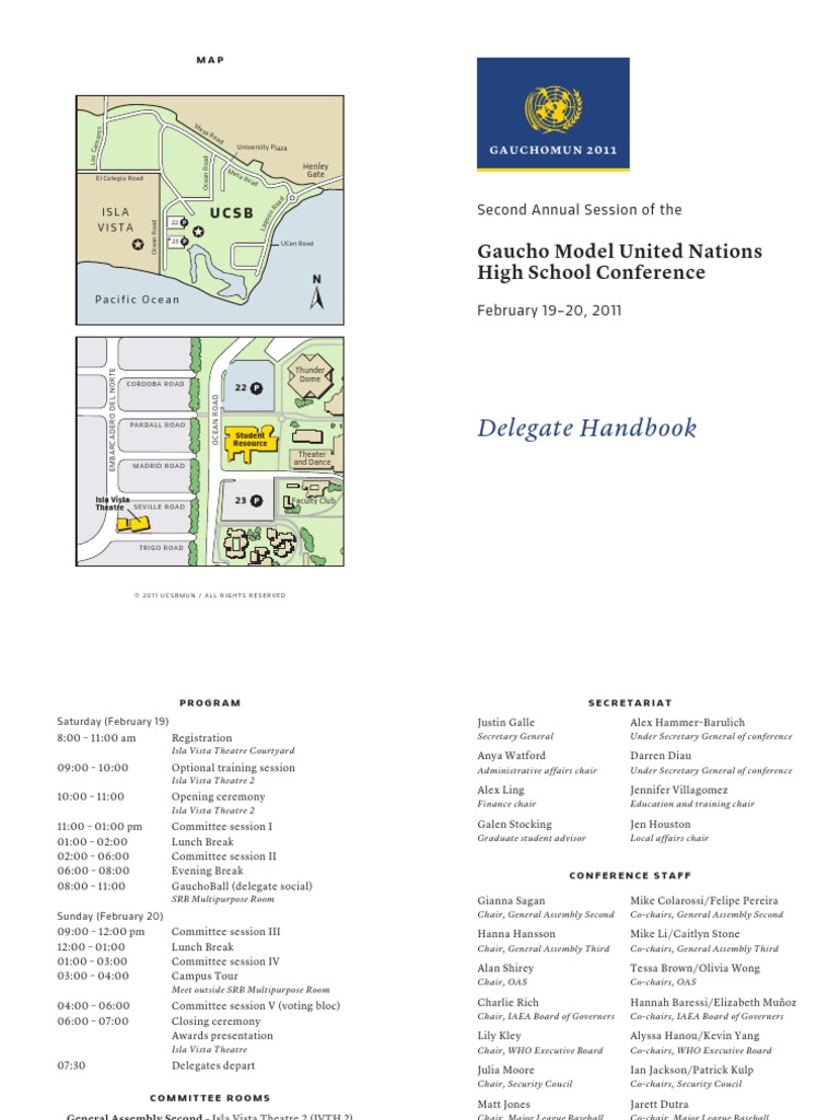 Delegate Handbook: Gaucho Model United Nations High School Conference ...