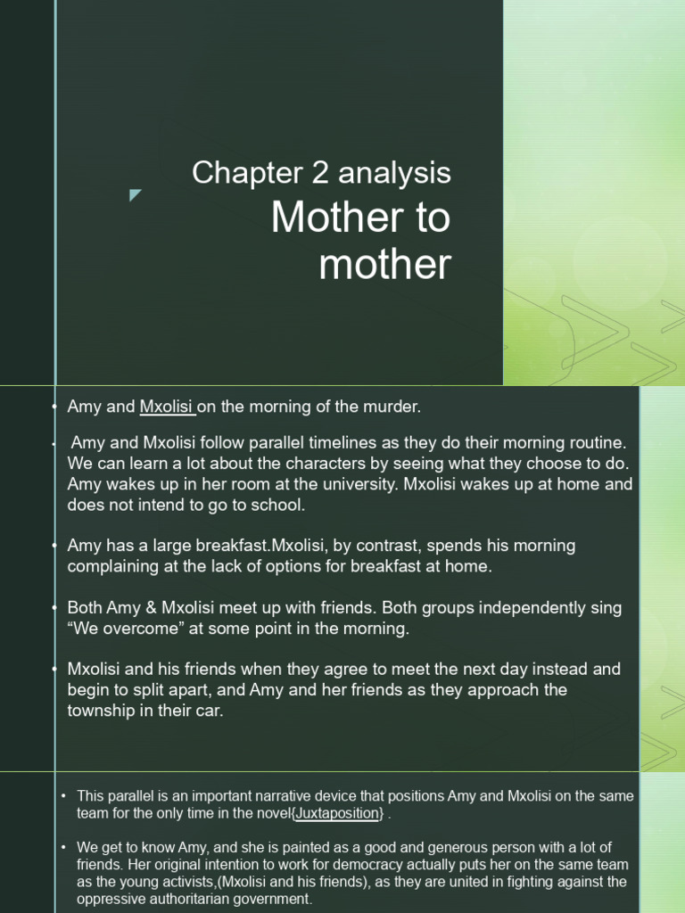 I Am Sharing 'Mother To Mother Chapter 2' With You | PDF