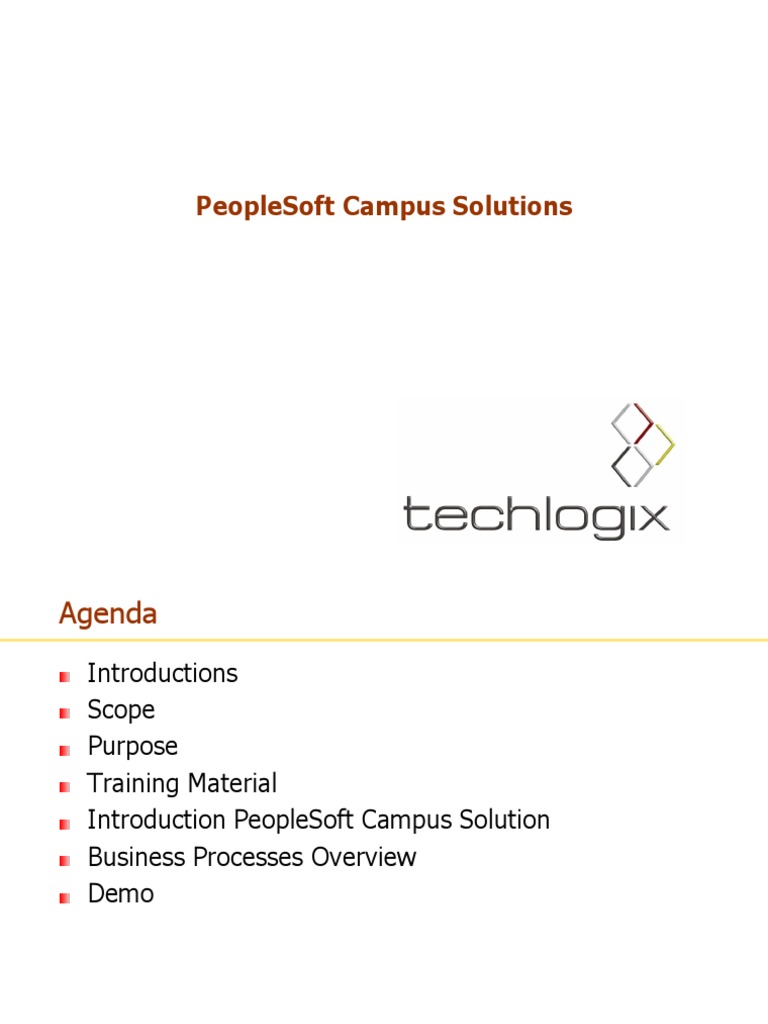 PeopleSoft Campus Solutions Overview | PDF | Academic Term | University ...