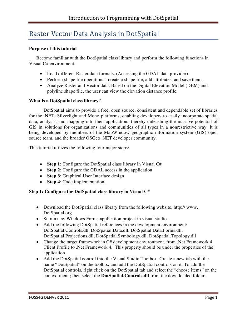 Raster Vector Data Analysis in DotSpatial | PDF | Library (Computing) | Tab (Gui)
