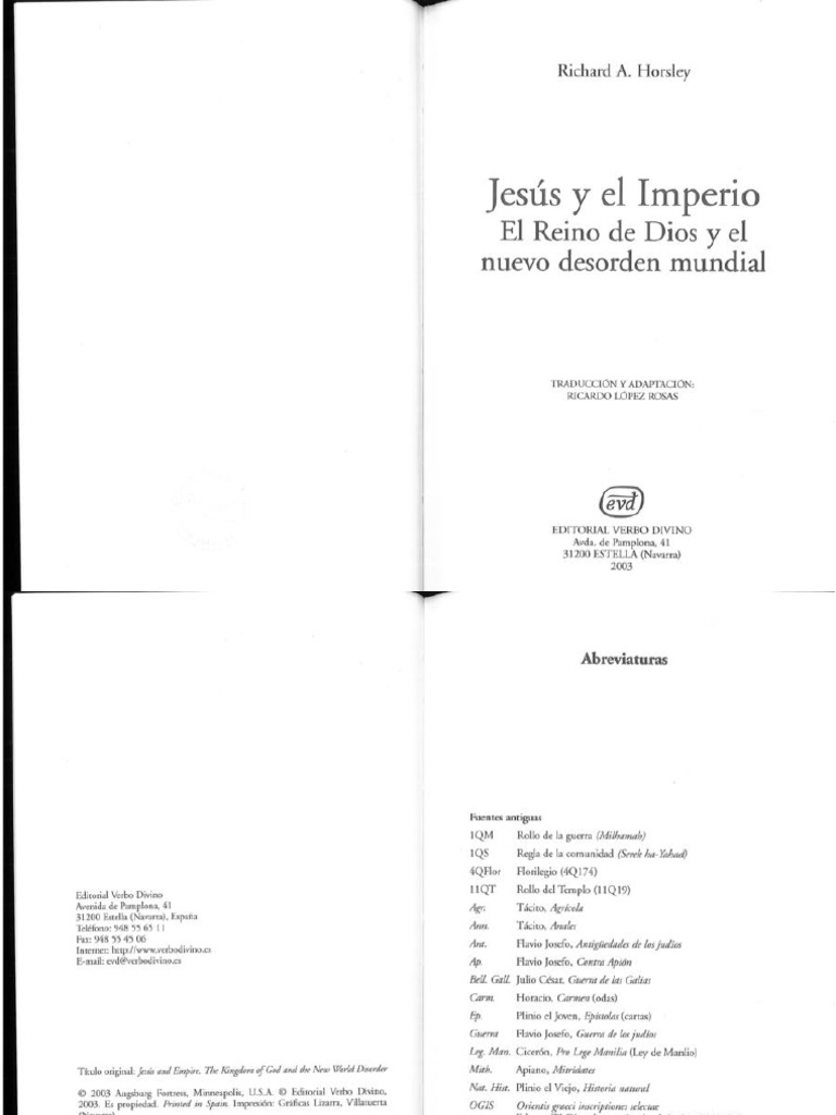 Jesus y El Imperio Richard Horsley | PDF