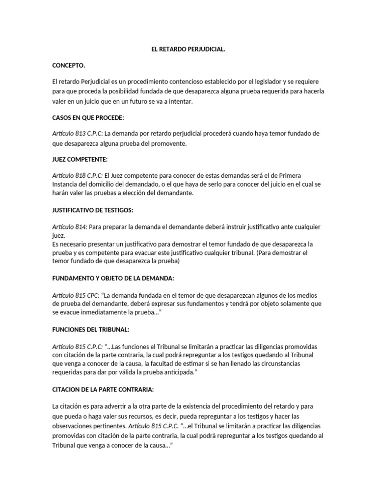 El Retardo Perjudicial | PDF | Apelación | Justicia
