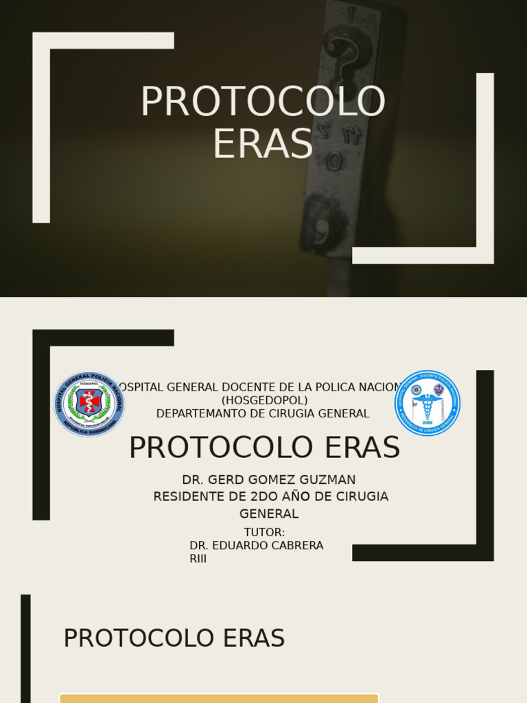 Protocolo Eras 2 | PDF | Medicina | Enfermedades y trastornos