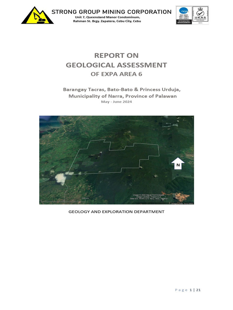 Geological Assessment On ExPA 6 | PDF | Rock (Geology) | Geological ...