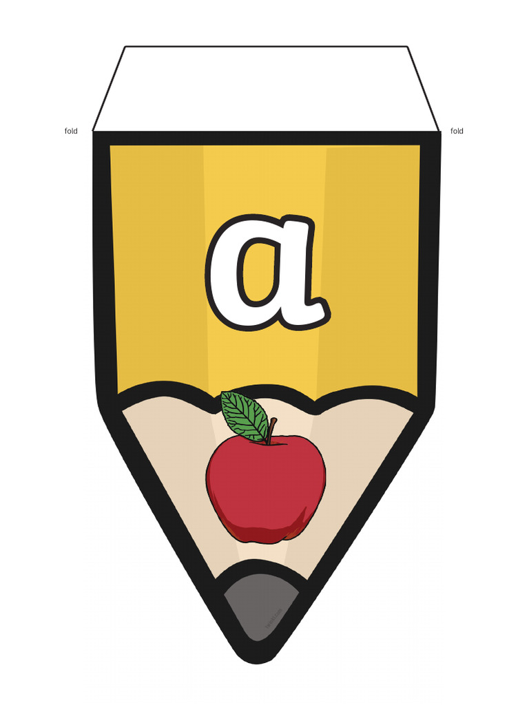 T L 4556 Alphabet Pencil Bunting With Pictures Ver 6 | PDF