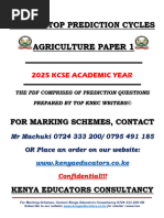 KCSE Agriculture Project Report 2025 | PDF