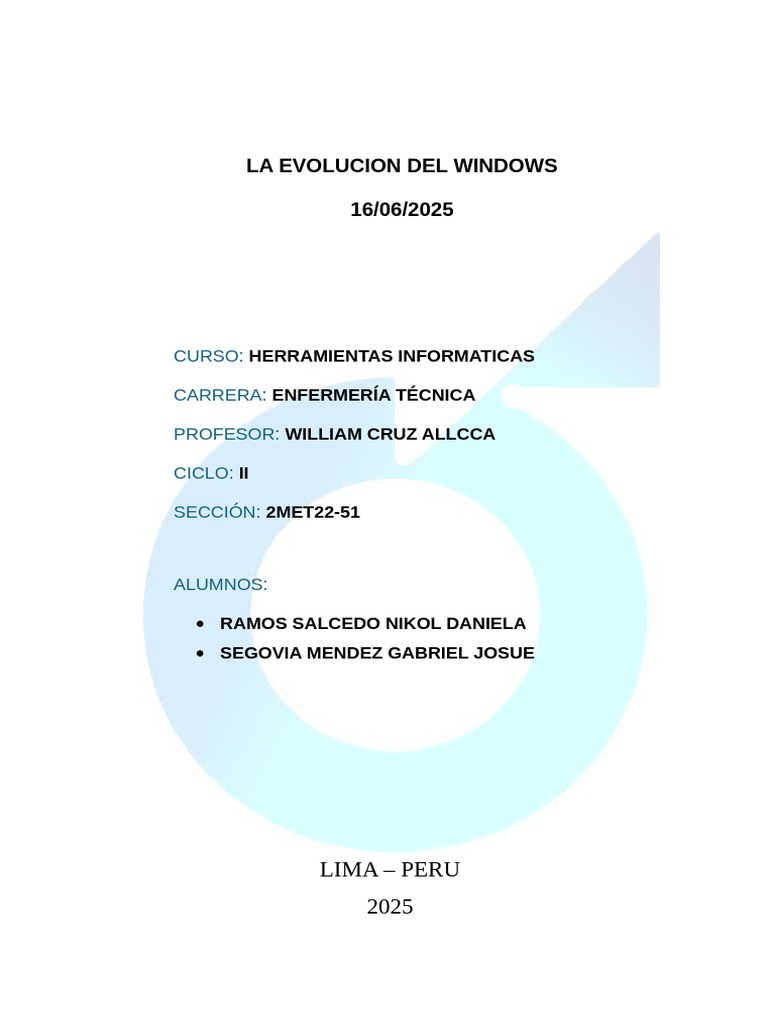 La Evolucion Del Windows 1 | PDF | Microsoft Windows | Interfaces gráficas de usuario