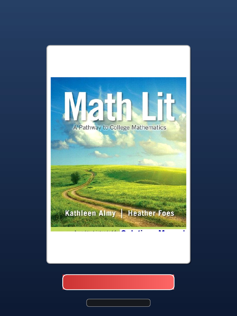 Verified PDF Download Math Lit 1st Edition Almy Ebook and TestBank ...