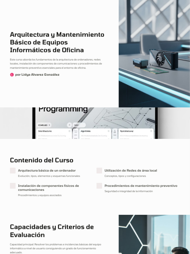 Arquitectura y Mantenimiento Basico de Equipos Informaticos de Oficina | PDF | Red de ...