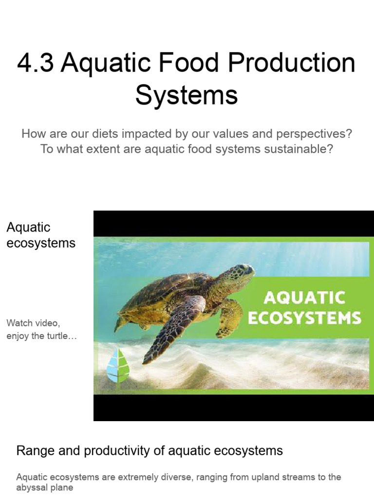 4.3 Aquatic Food Production Systems 2026 | PDF | Primary Production ...
