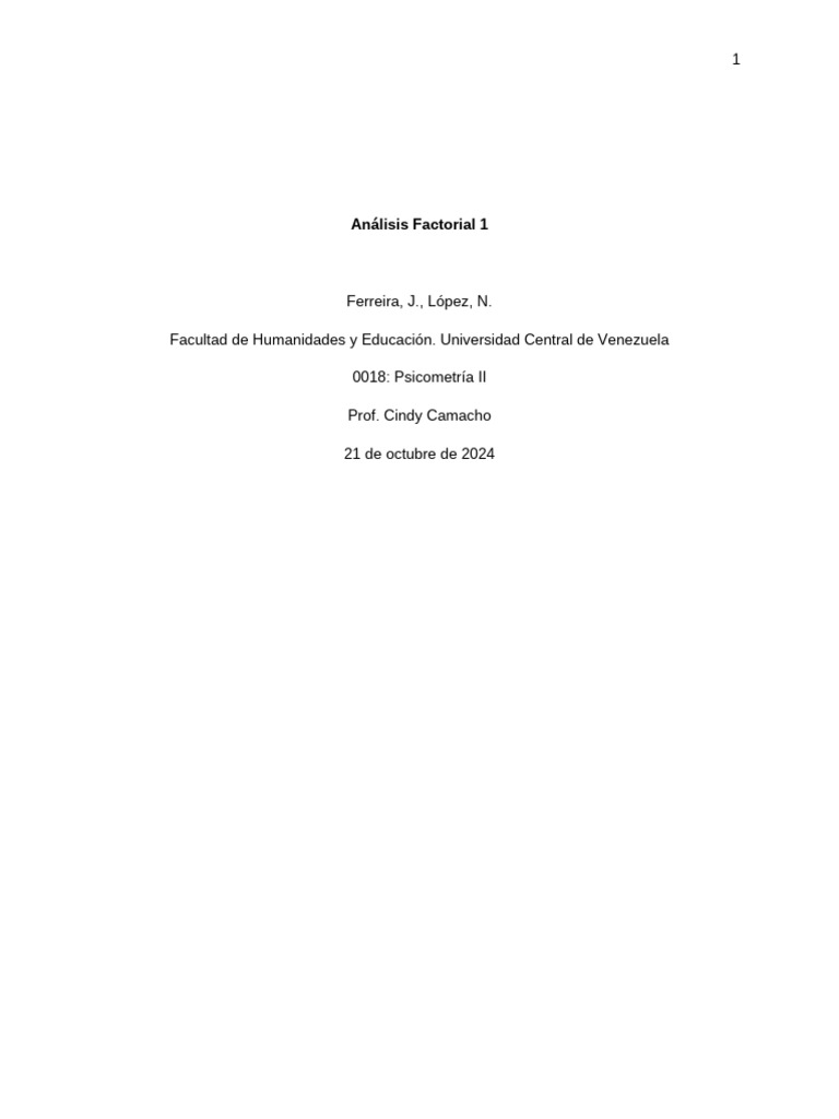 Analisis Factorial 1 | PDF | Análisis de componentes principales ...