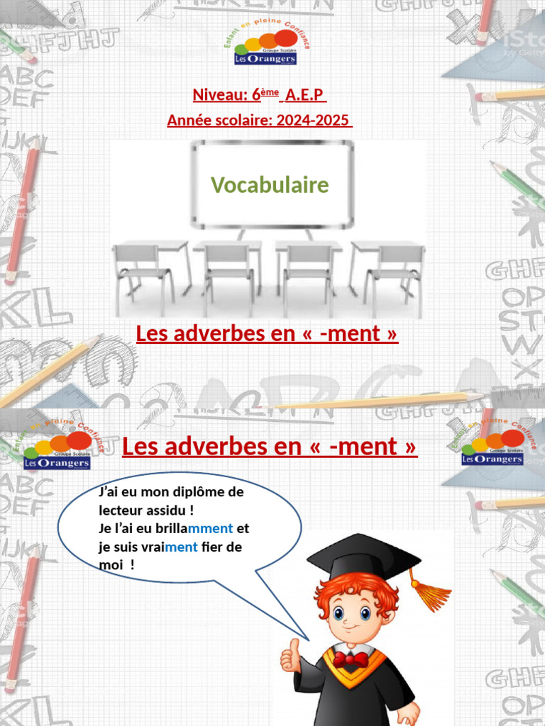 Adverbes en « -ment » : Guide Complet | PDF | Adverbe | Genre grammatical